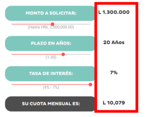 CALCULADORA DE PRÉSTAMOS BANHPROVI - inpachonduras.com